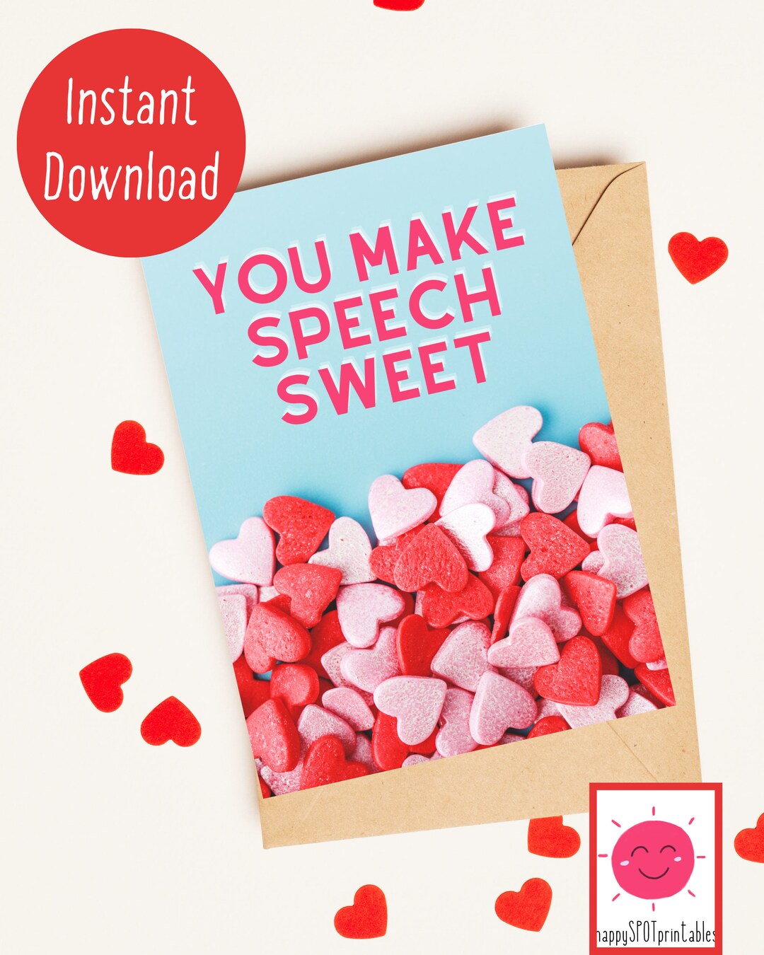 You Make Speech Sweet Valentine's Day Card - Etsy