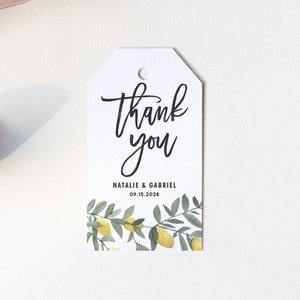 Printable Boho Lemon Gift Tag Template - DIY 3.5x2 Watercolor Lemon ...