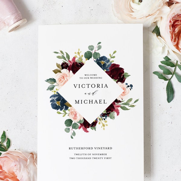 Fall Wedding Program - Etsy