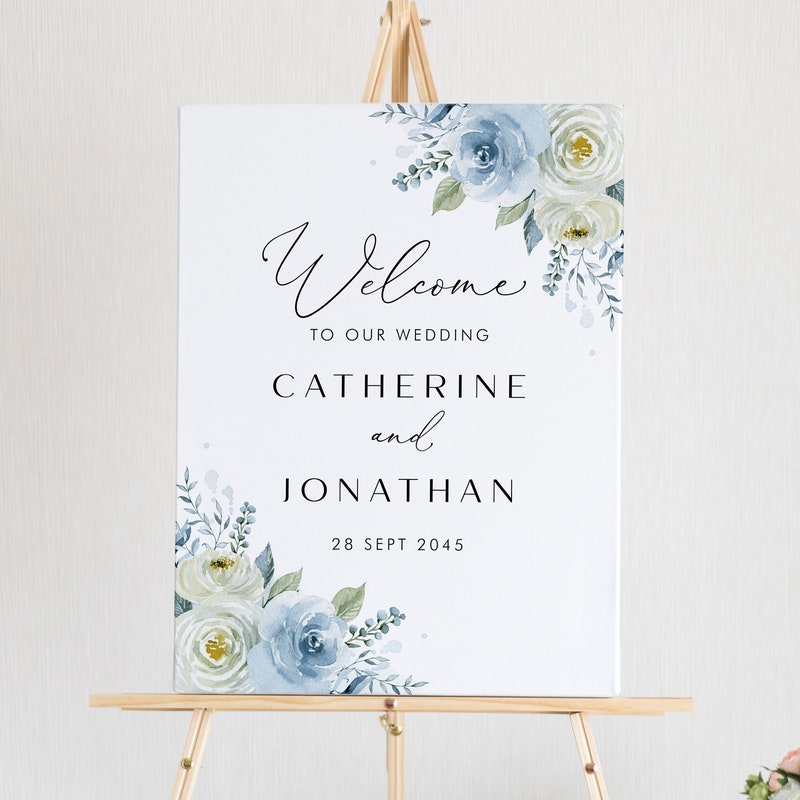 Blue Wedding Sign - Etsy