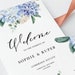 Printable Hydrangea Wedding Program Booklet Template - Blue Hydrangeas ...