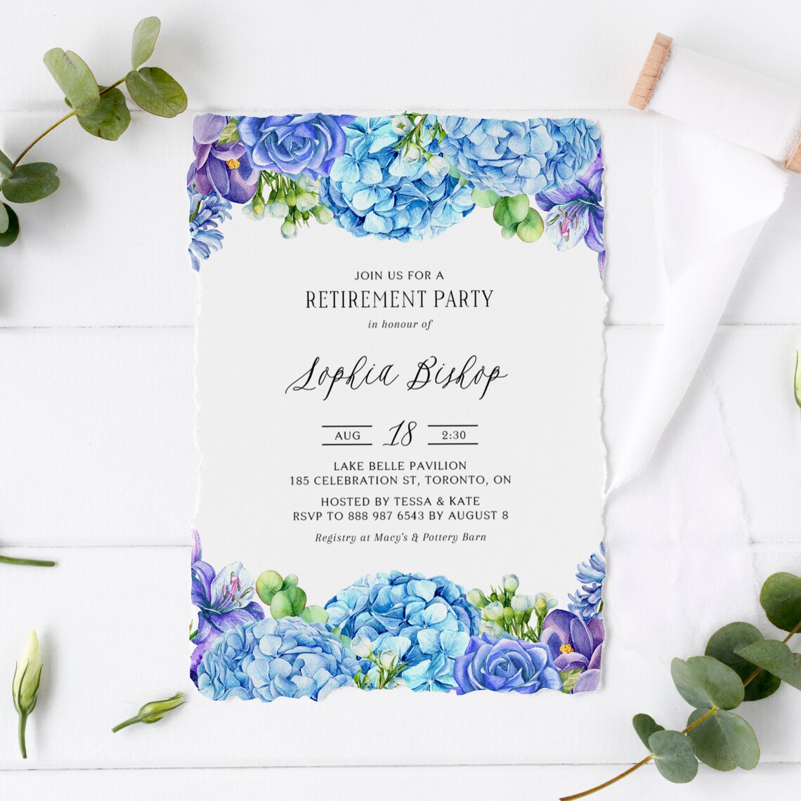 Printable Floral Retirement Party Invitation Template - Etsy