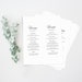 Printable Wedding Menu Card Template Editable Katie Script Menu Card ...