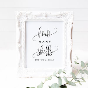 Printable How Many Shells Are in the Jar Card and Sign Bundle - Script ...