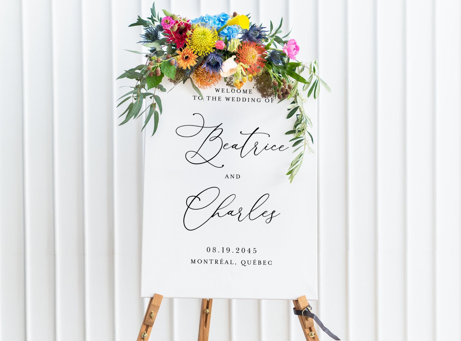 Printable Script Wedding Welcome Sign Template - DIY Minimalist ...