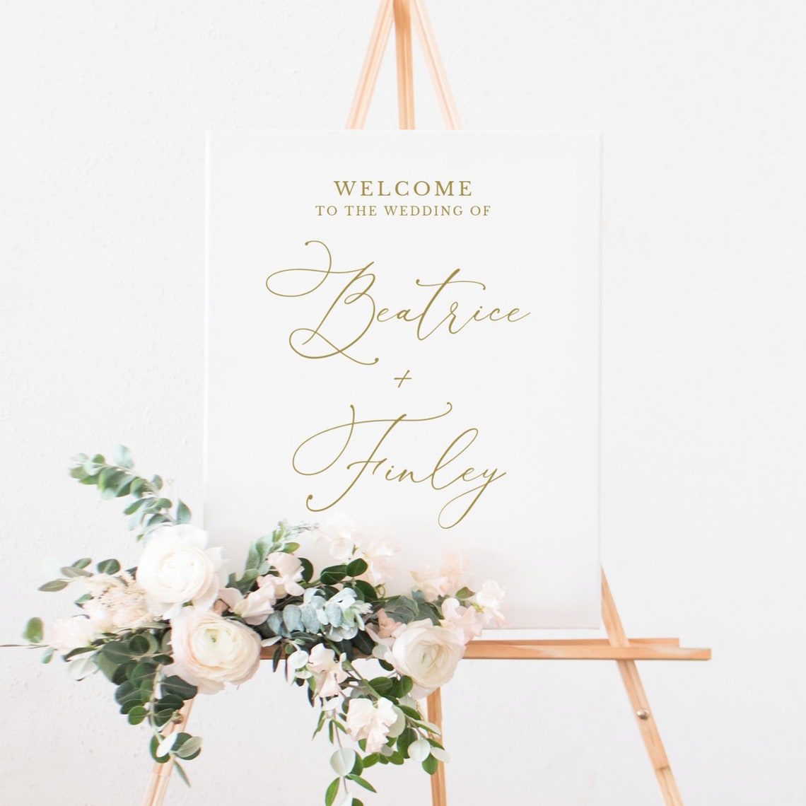 Printable Script Wedding Welcome Sign Template - DIY Beatrice Script ...