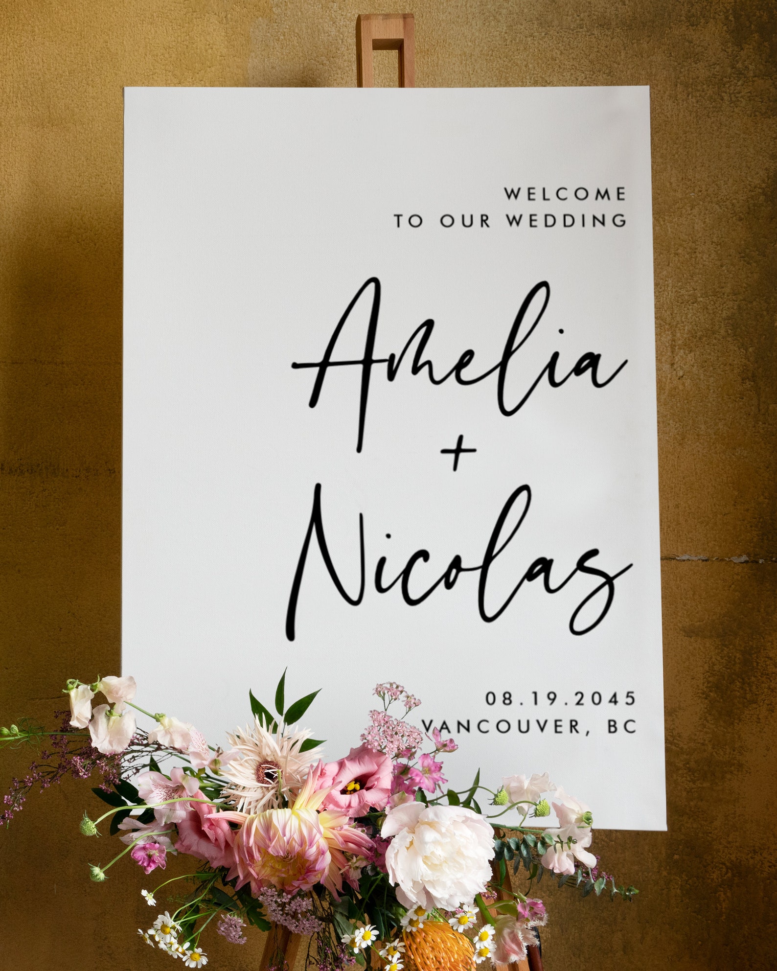 Printable Handwritten Script Wedding Welcome Sign Template - Etsy