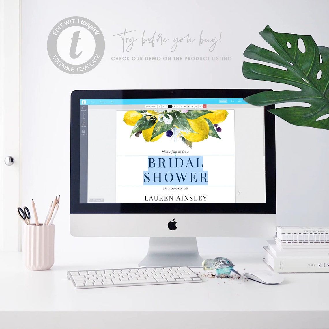 Editable Lemon Birthday Party Invitation Template Printable - Etsy