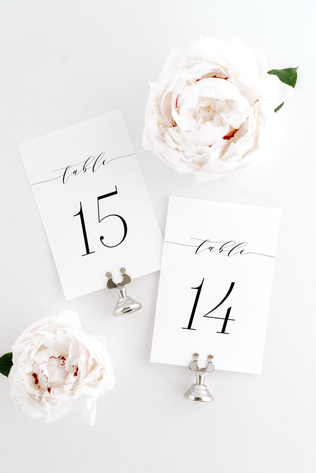 INSTANT DOWNLOAD - Table Numbers 1 to 20 - Elegant Dainty Script Table ...