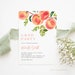 Printable Peaches Graduation Party Invitation Template DIY Watercolor ...