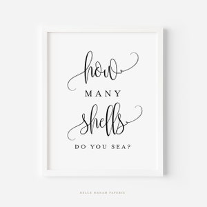 Printable How Many Shells Are in the Jar Card and Sign Bundle - Script ...