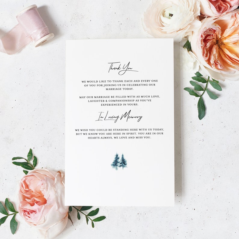 Winter Wonderland Wedding Program Booklet Template Printable | Etsy
