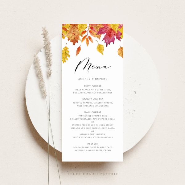 Rustic Menu Cards - Etsy