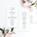 Printable Wedding Program Template 4x8 Editable Wedding Ceremony ...