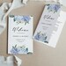 Printable Hydrangea Wedding Program Booklet Template Blue Hydrangeas ...
