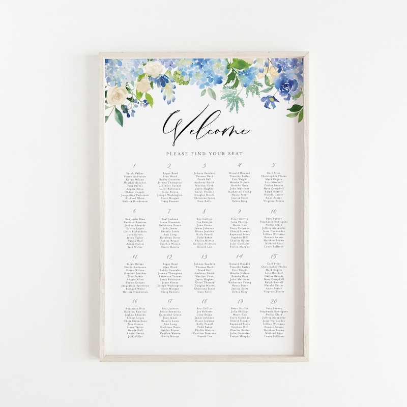 Diy Seating Chart - Etsy