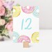 Colorful Donuts Table Numbers 1 to 20 - Printable Watercolor Pastel ...