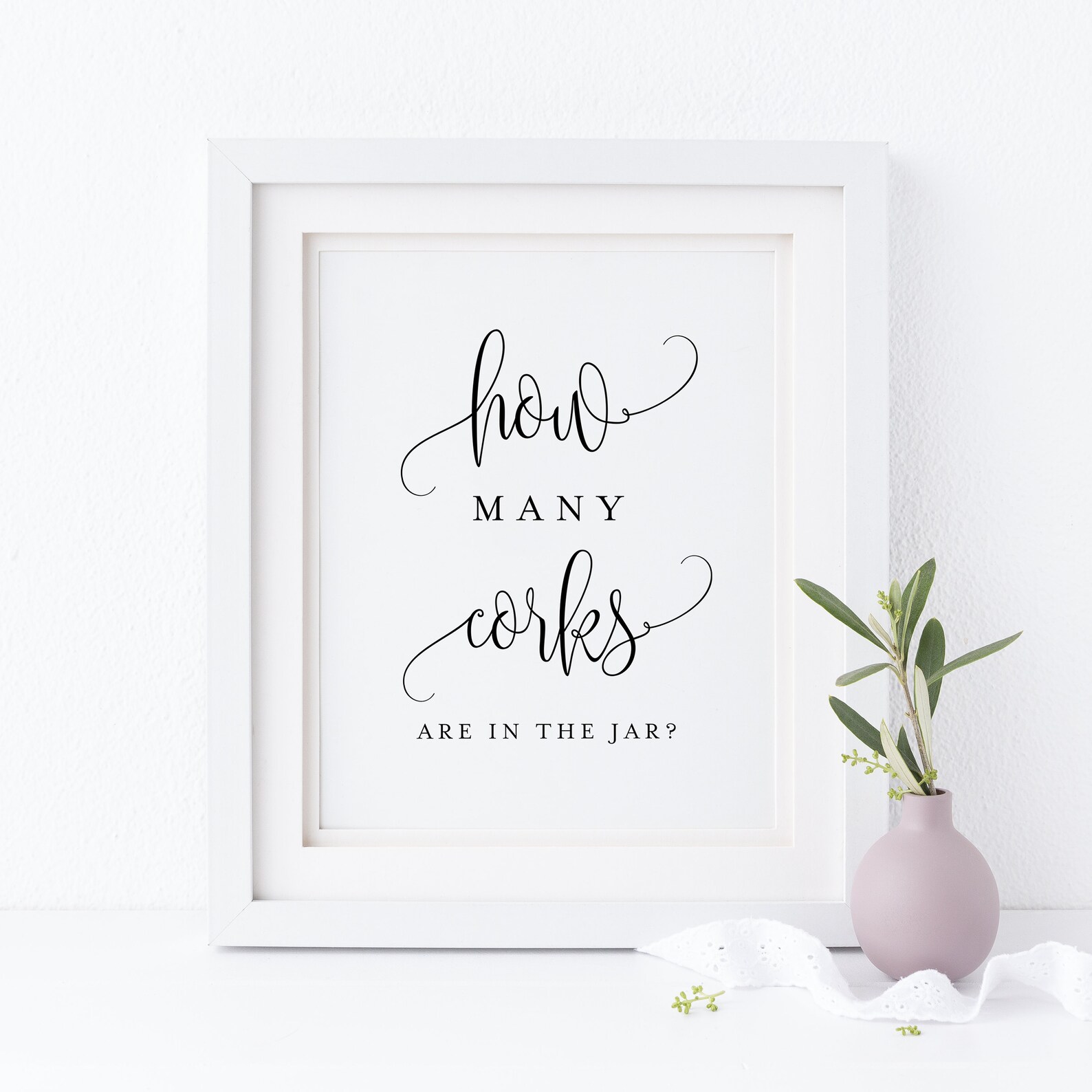 Printable How Many Corks Are in the Jar Card and Sign Bundle - Guess ...