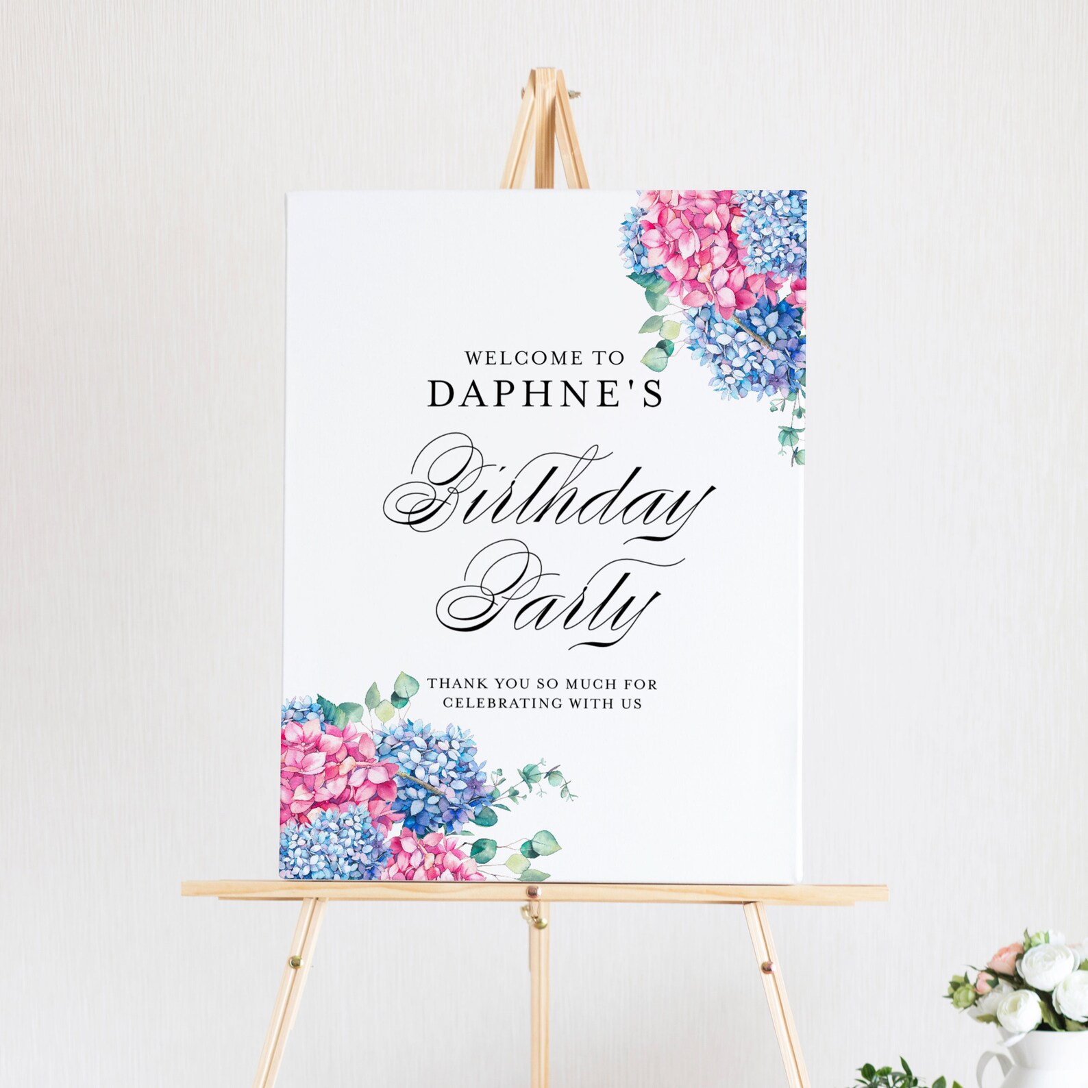 Printable Floral Birthday Welcome Sign Template Editable - Etsy