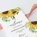 Sunflowers Wedding Programs Template Printable Sunflowers and ...