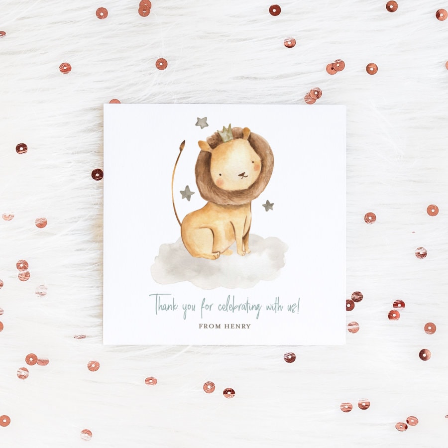 Printable Lion Favor Tag Template Watercolor Lion Prince - Etsy Canada