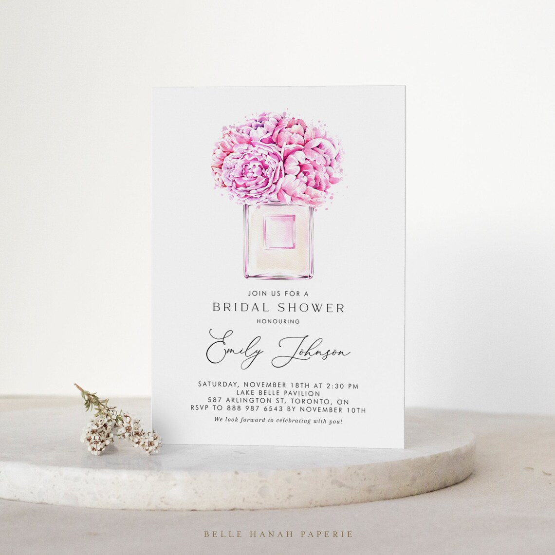 Printable Perfume Bridal Shower Invitation Template - Etsy