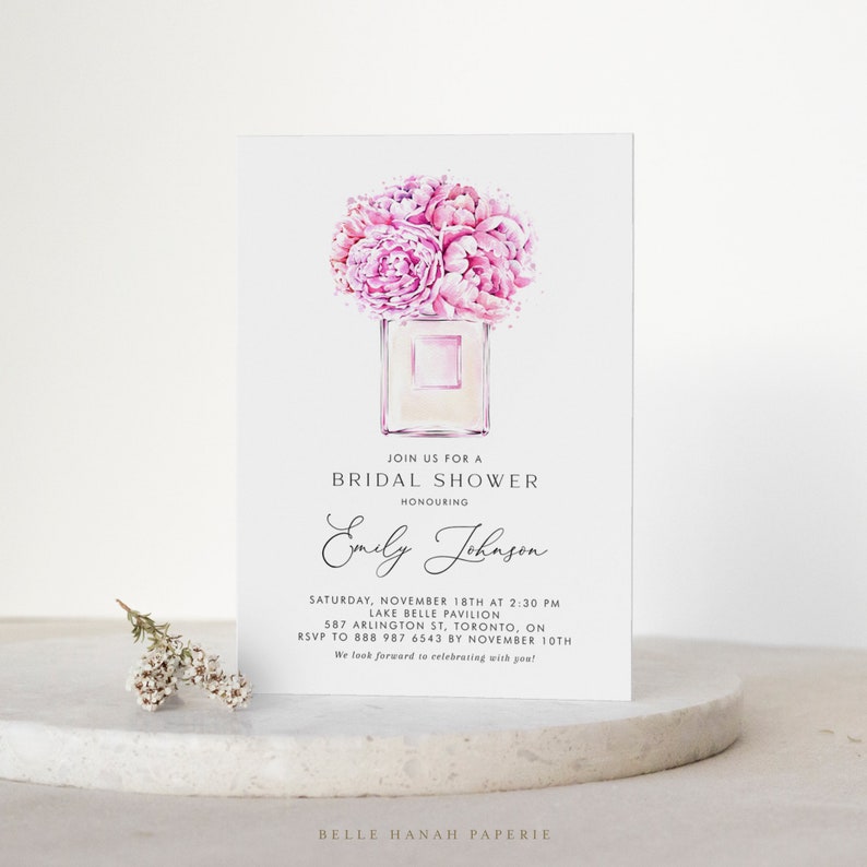 Printable Perfume Bridal Shower Invitation Template - Etsy