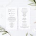 Printable Wedding Programs 4x8 Elegant Dainty Script Ceremony Programs Katherine Script Wedding ...
