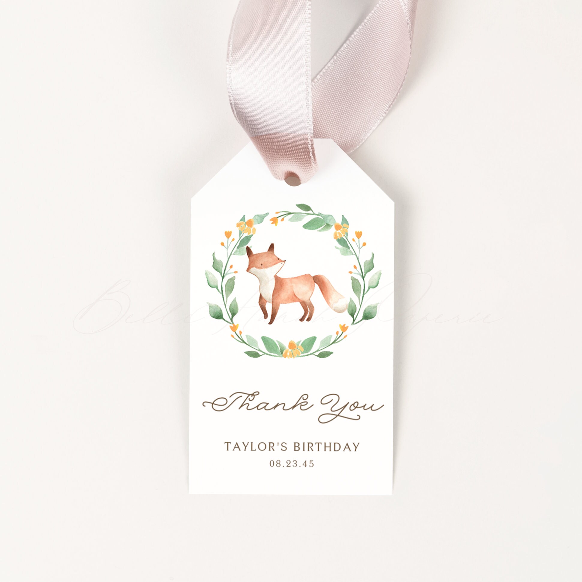 Printable Thank You Gift Tag Template Editable Watercolor | Etsy