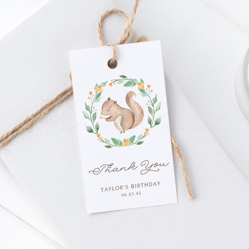 Printable Thank You Gift Tag Template Editable Watercolor - Etsy