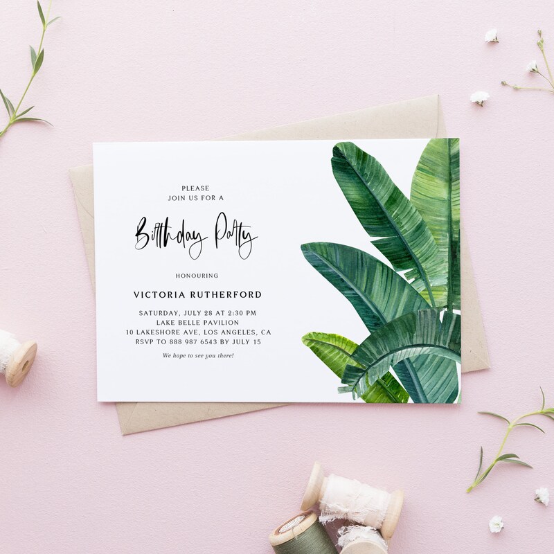 Leaf Invitation - Etsy