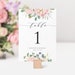 INSTANT DOWNLOAD Table Numbers 1 to 20 Watercolor Tropical - Etsy