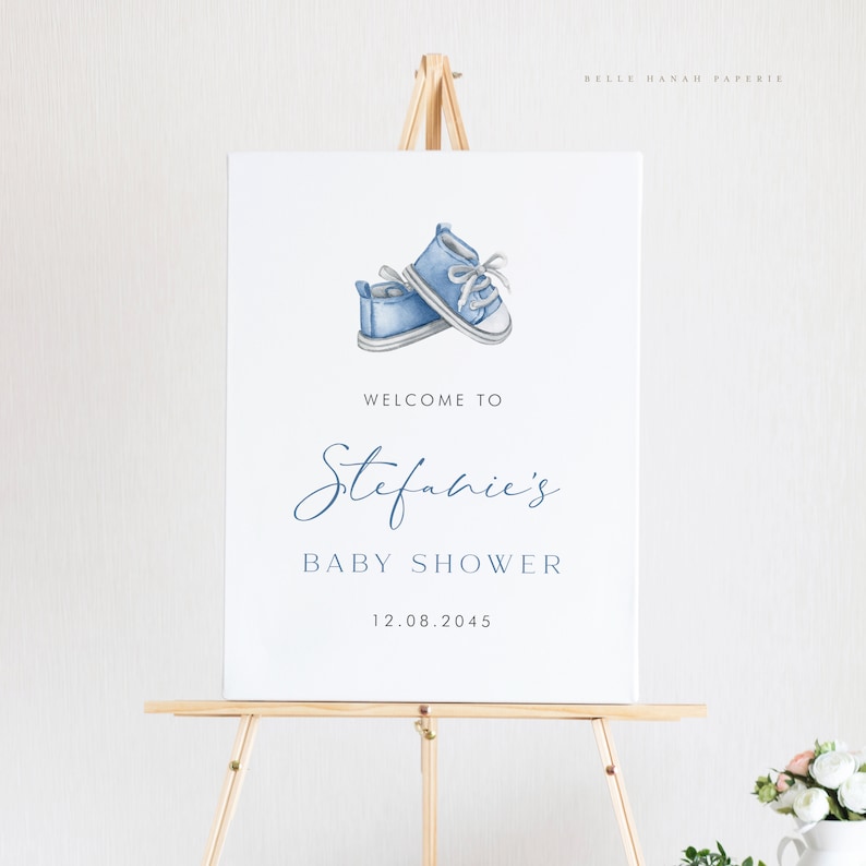 Printable Booties Baby Shower Welcome Sign Template 18x24 - Etsy