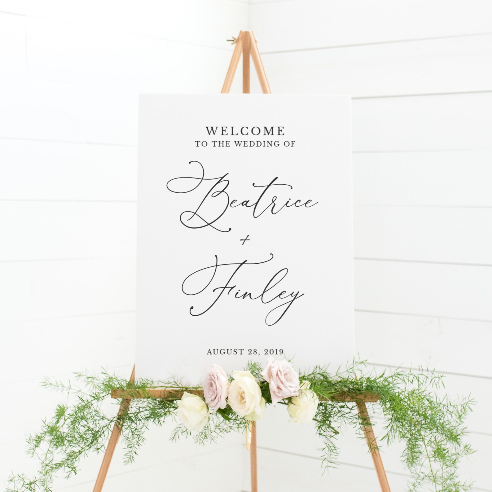 Printable Script Wedding Welcome Sign Template - DIY Beatrice Script ...