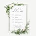 Printable Script Order of Events Wedding Sign Template Katherine Script ...
