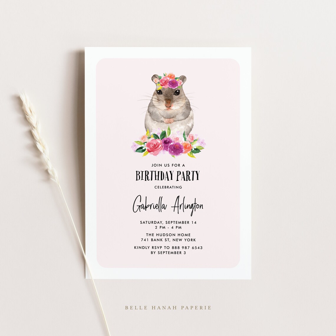 Printable Kids Birthday Invitation Template DIY Watercolor - Etsy