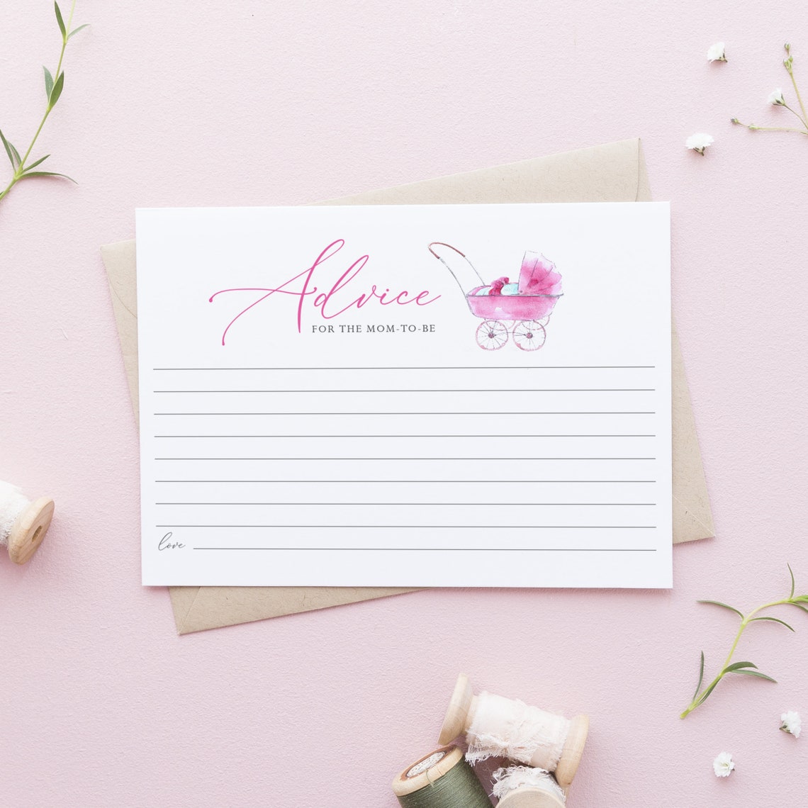 Printable Baby Shower Advice Card - Advice for the Mom to Be ...