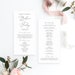 Printable Wedding Programs 4x8 Script Ceremony Programs Beatrice Script Wedding Programs ...