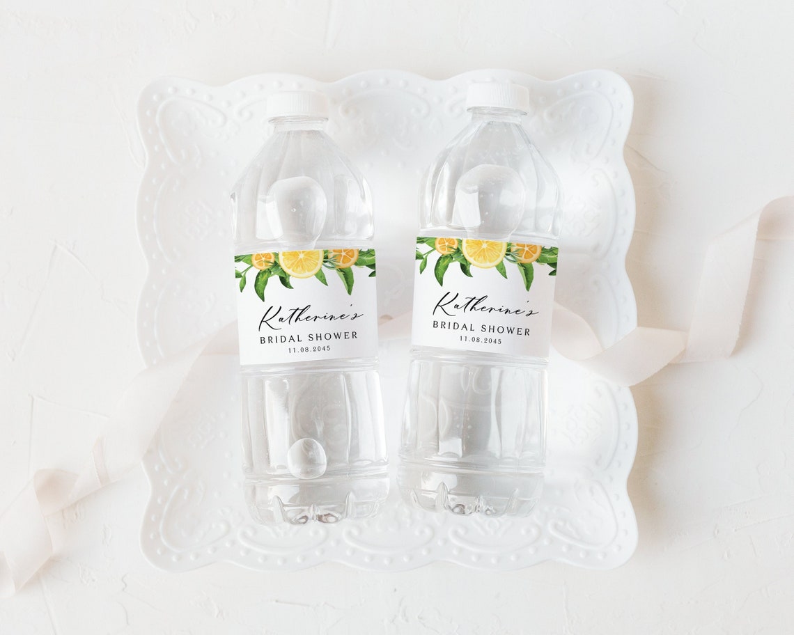 Printable Lemon Water Bottle Label Template DIY Lemons & | Etsy