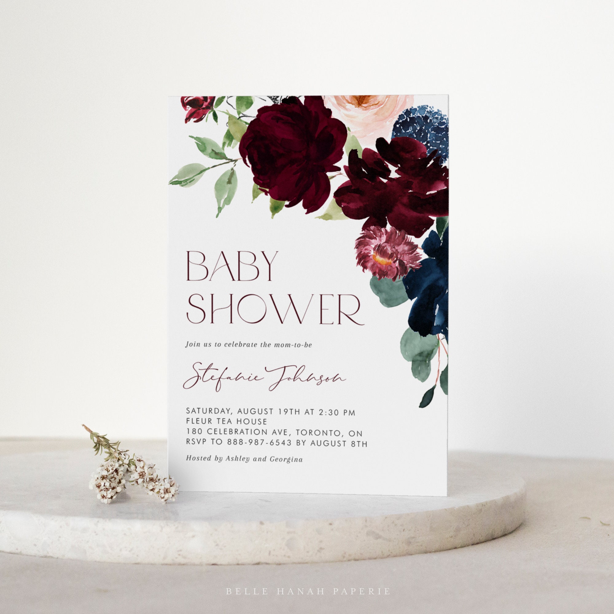 Printable Rustic Baby Shower Invitation Template DIY Boho | Etsy