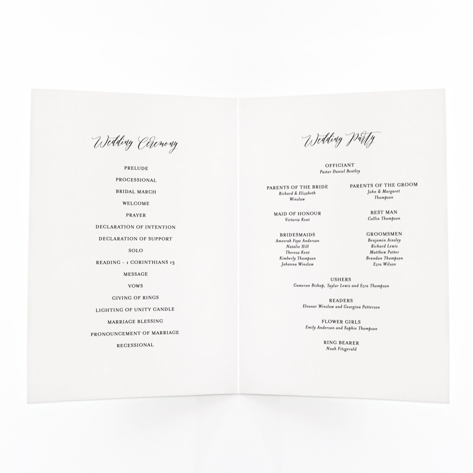 Floral Wedding Programs Booklet Template - Printable Watercolor Blue ...