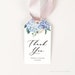 Printable Hydrangea Wedding Gift Tag Template DIY Watercolor - Etsy