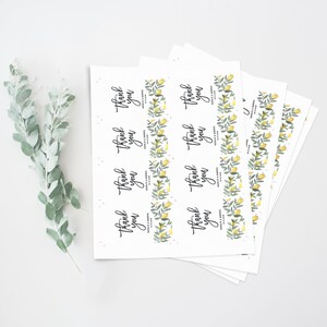 Printable Boho Lemon Gift Tag Template - DIY 3.5x2 Watercolor Lemon ...