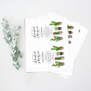 Editable Cactus Birthday Party Invitation Template Boho Watercolor ...
