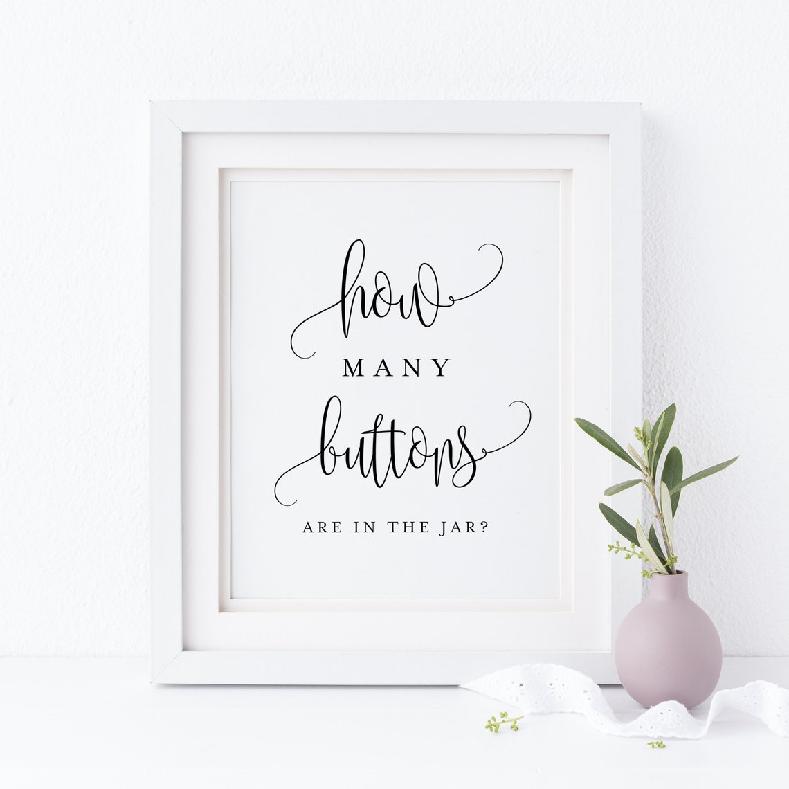 Printable How Many Buttons Are in the Jar Card and Sign Bundle - Etsy