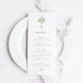 Printable Lemon Tree Wedding Menu Card Template - DIY 4"x9" Boho ...