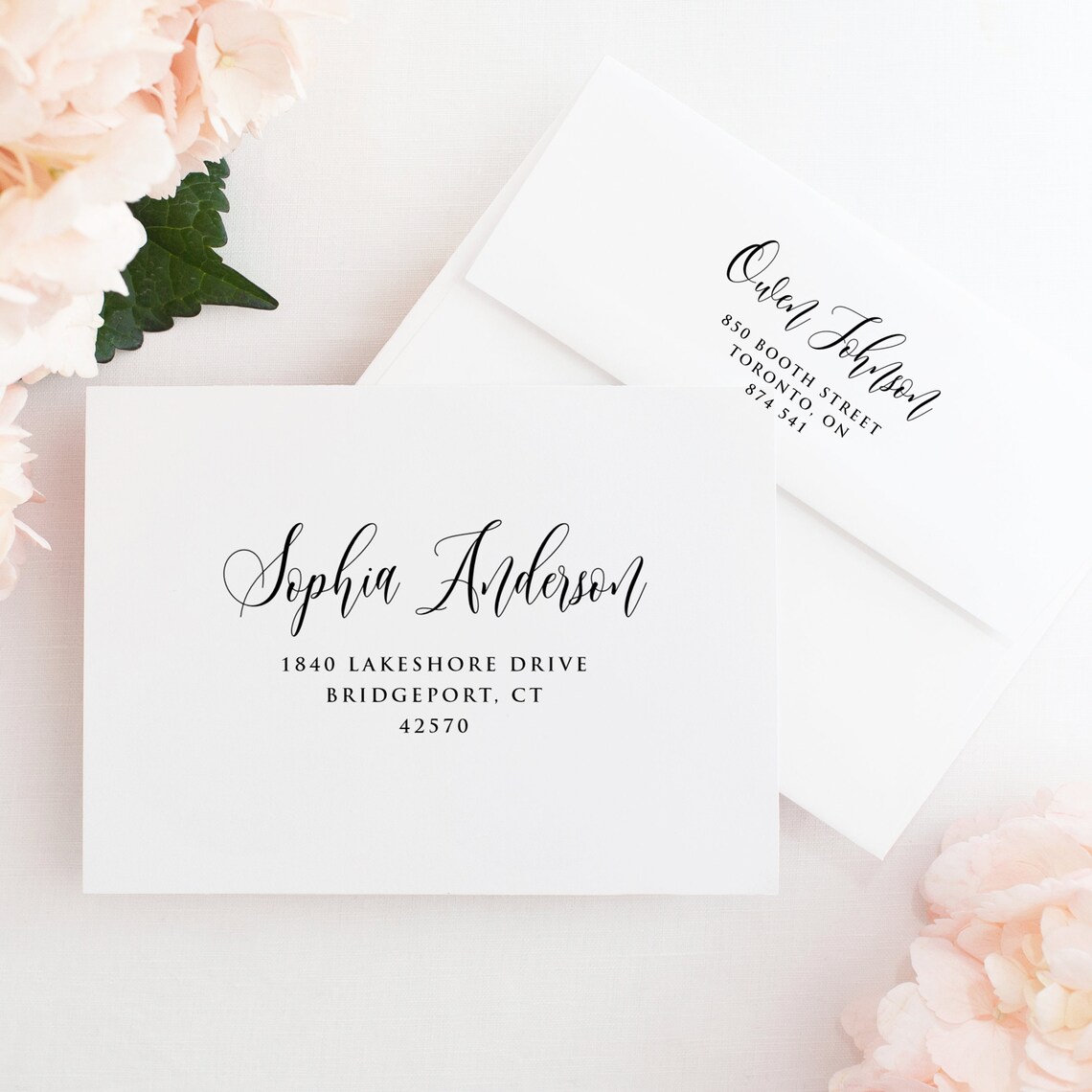 Printable Wedding Envelope Template A7 Sophia Script | Etsy
