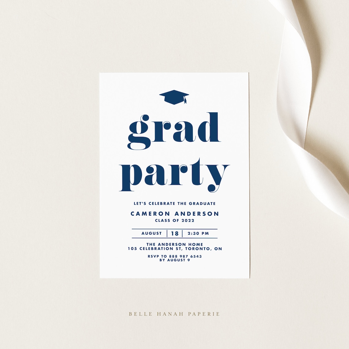 Printable Graduation Party Invitation Template DIY Retro | Etsy
