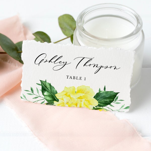 Yellow Place Card - Etsy