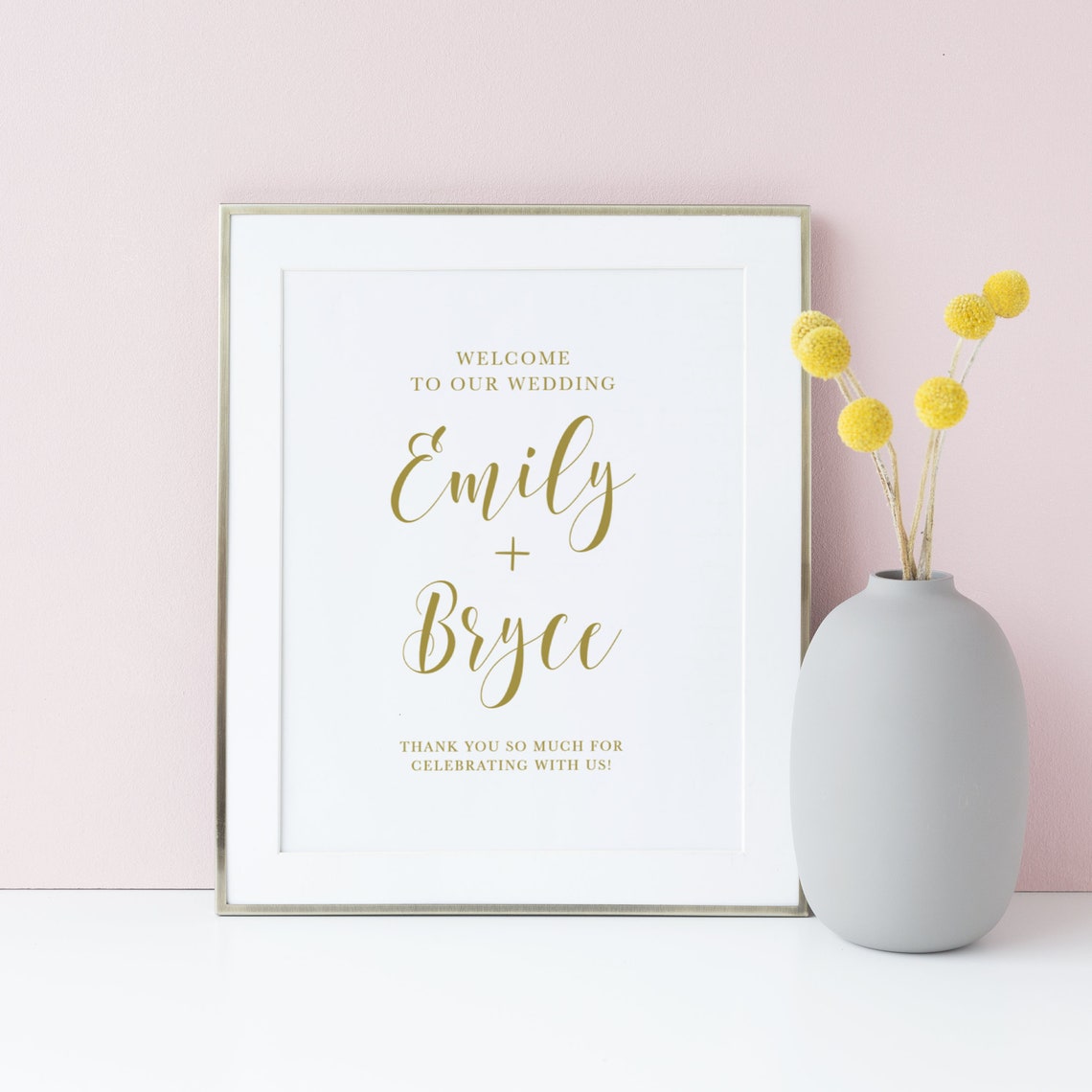 Script Wedding Welcome Sign Template Printable Emily | Etsy